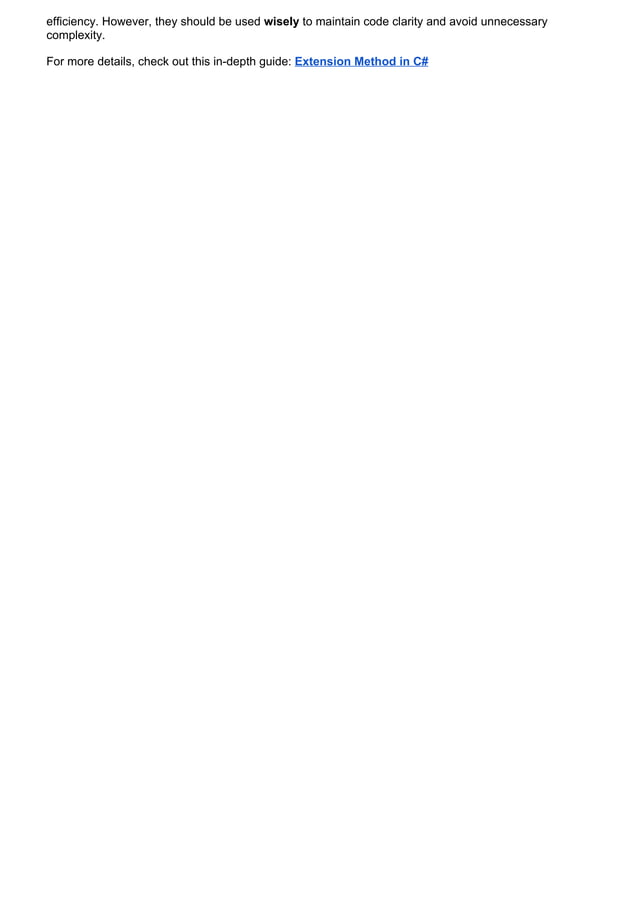 Extension Methods in C#, Extension Methods in C# | DOCX