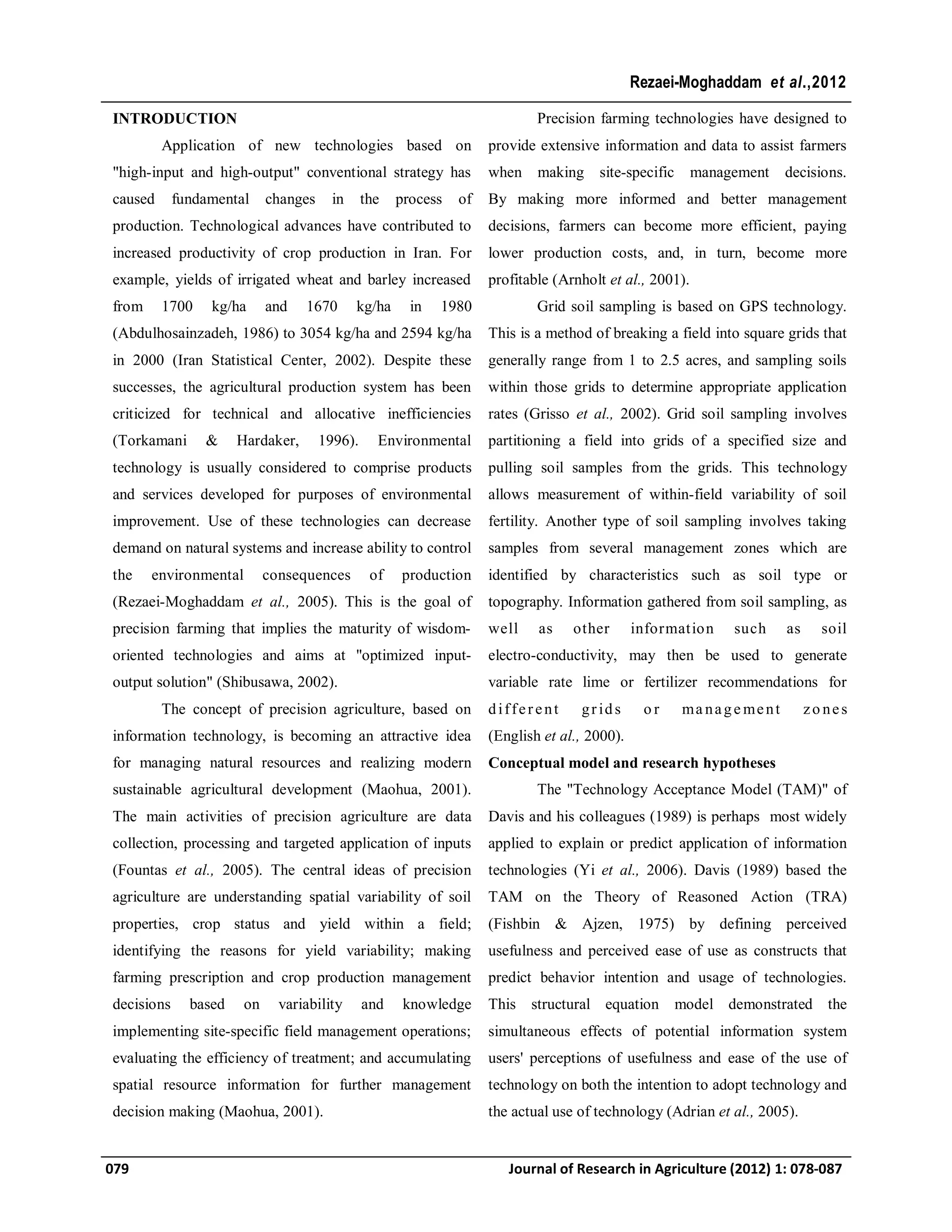 Extension of grid soil sampling technology; application of extended ...