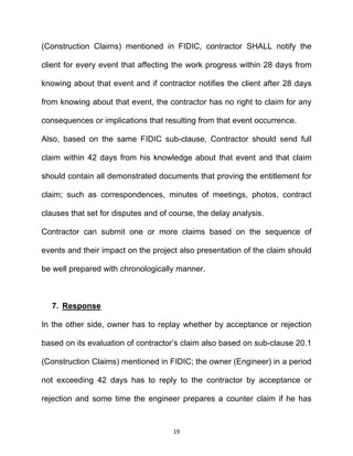 EXTENSION OF TIME CLAIMS IN OIL AND GAS CONSTRUCTION PROJECTS | PDF