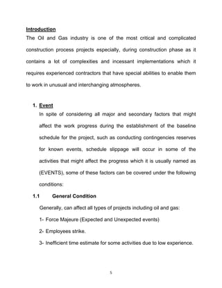 EXTENSION OF TIME CLAIMS IN OIL AND GAS CONSTRUCTION PROJECTS | PDF