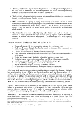 Januario Marcal : Policy Framework for Agricultural Extension in Timor ...