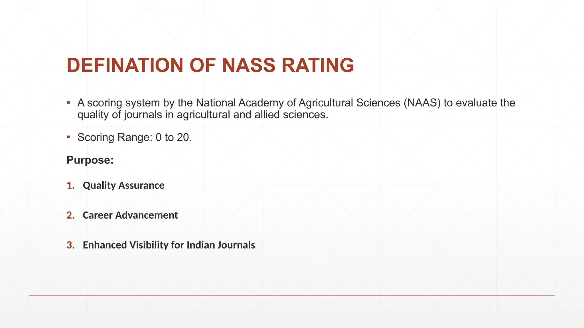 EXTENSION PRESENTATION NASS IMPACT FACTOR AND H INDEX.pptx