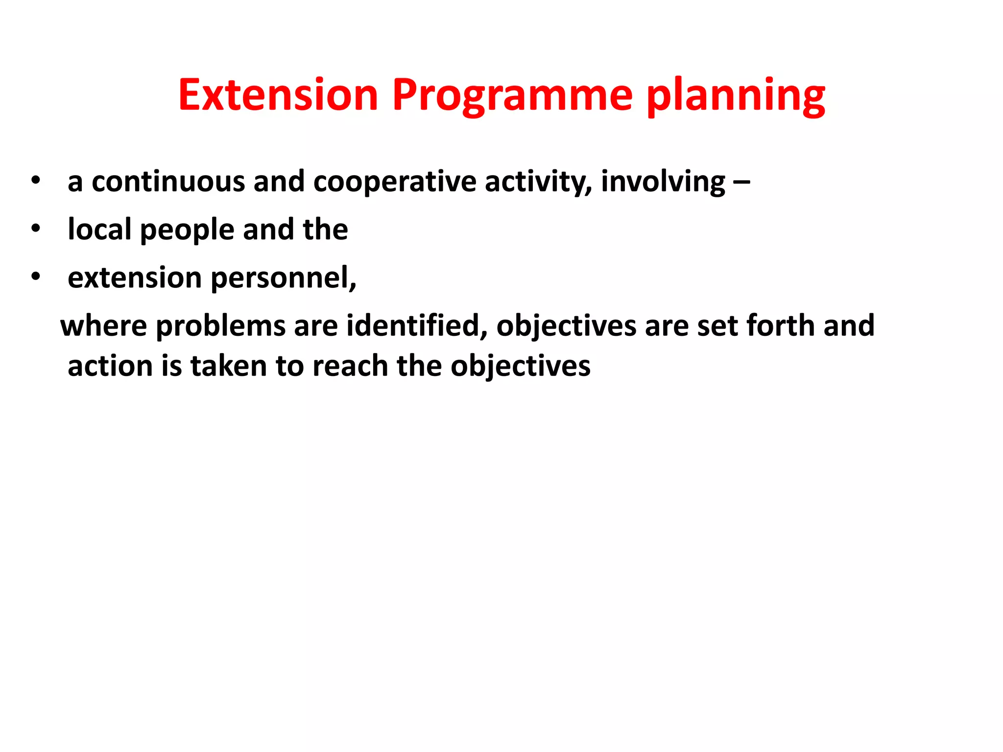 Extension programme planning | PPTX