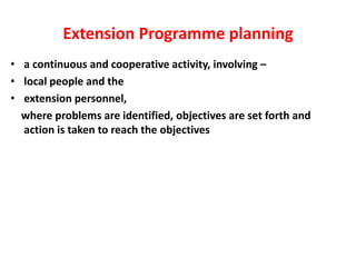 Extension programme planning | PPTX