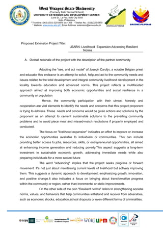 EXTENSION PROJECT PROPOSAL- NEW SITE, NASLO, POTOTAN.docx