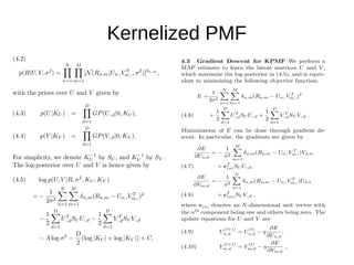 Probabilistic Matrix Factorization (extensions of models) | PPT