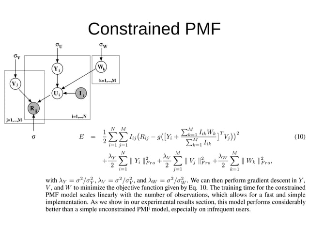 Probabilistic Matrix Factorization (extensions of models) | PDF