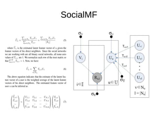 Probabilistic Matrix Factorization (extensions of models) | PDF