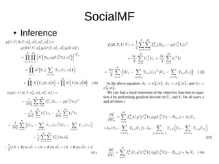 Probabilistic Matrix Factorization (extensions of models) | PPT