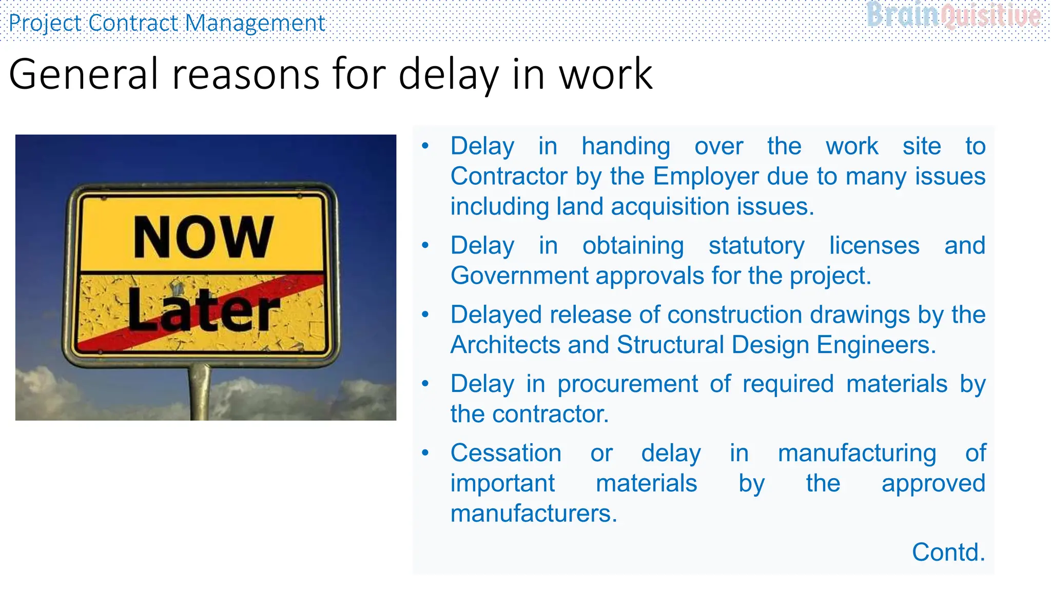 Extensions of Time - Contract Management | PPTX