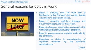 Extensions of Time - Contract Management | PPTX