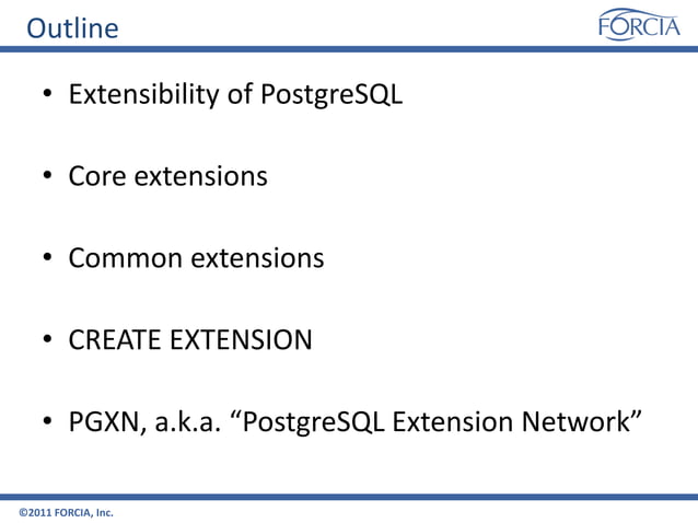 Extensions on PostgreSQL | PPT