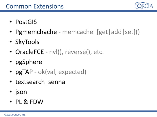 Extensions on PostgreSQL | PPT