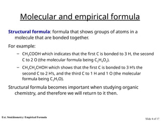 Extension Stoichiometry III Empirical Formula.pptx