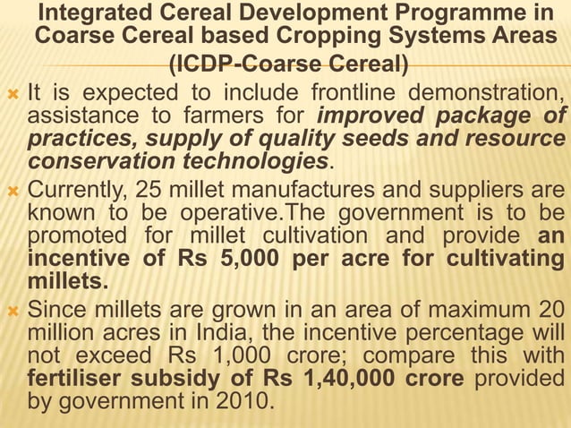 Extension strategies for popularizing millet | PPTX