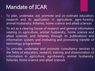 Extension system of ICAR & SAUs | PPTX