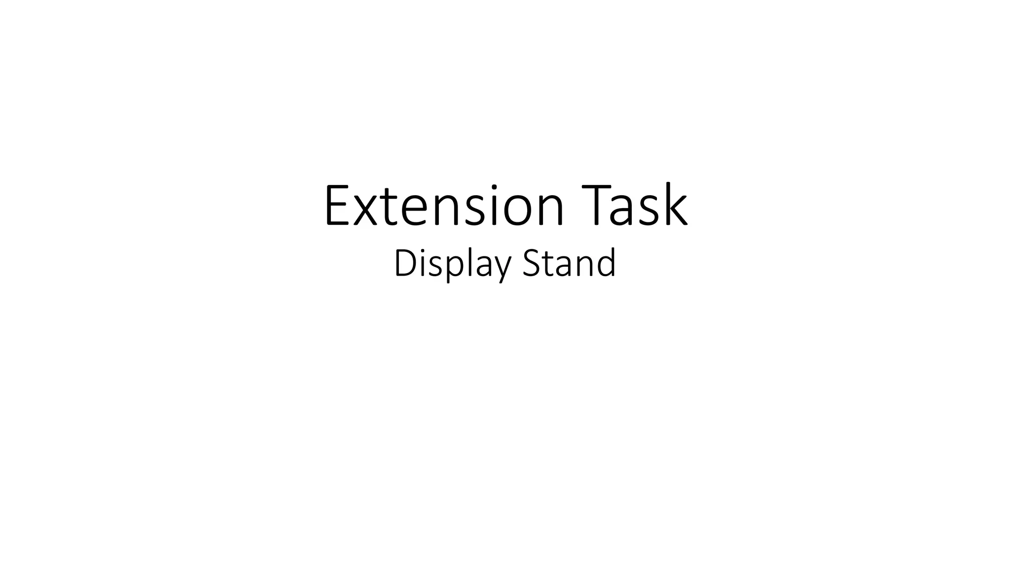 Extension task | PPT