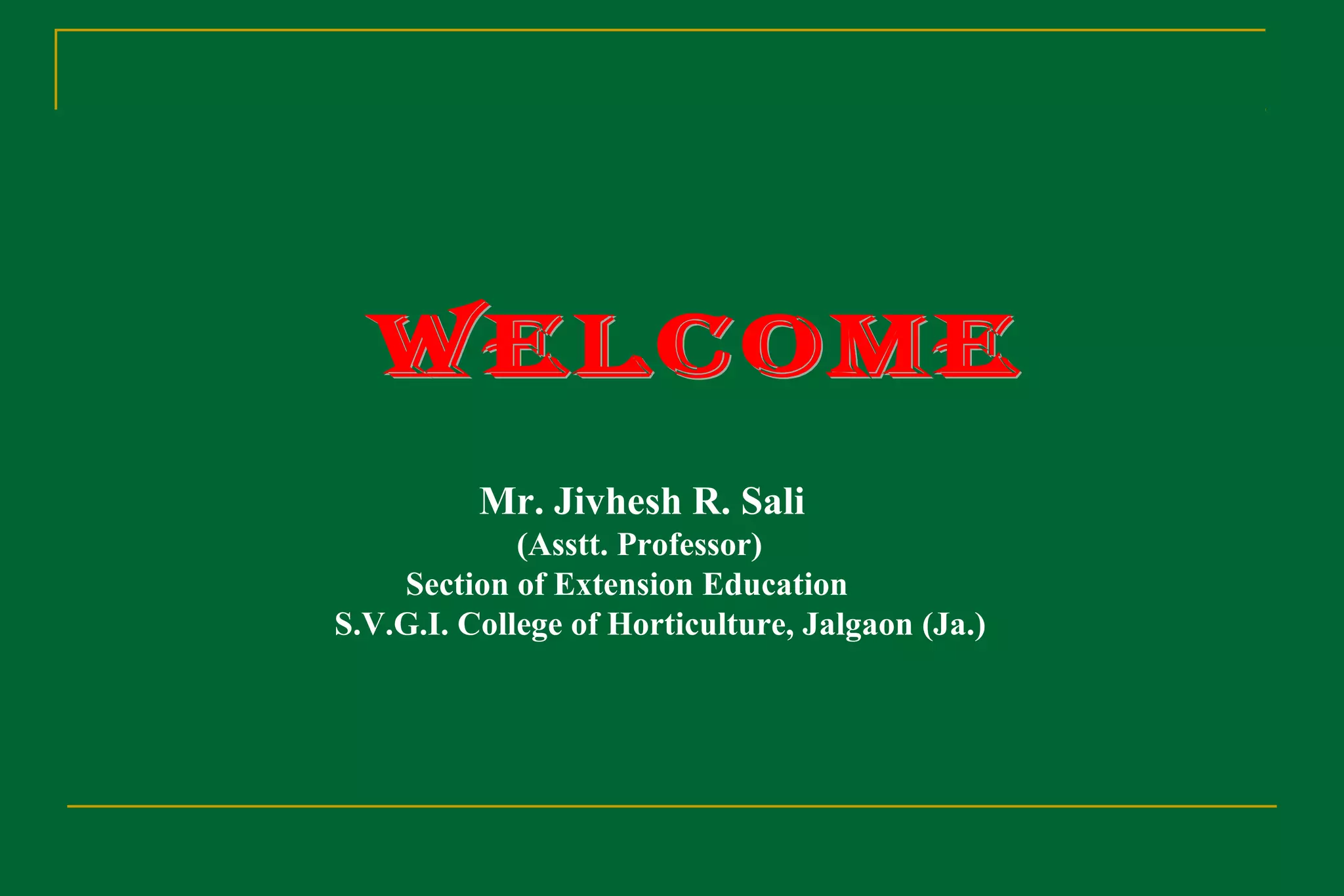 Extension teaching methods | PPT