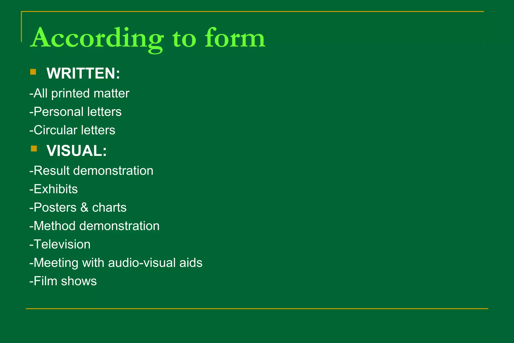 Extension teaching methods | PPT