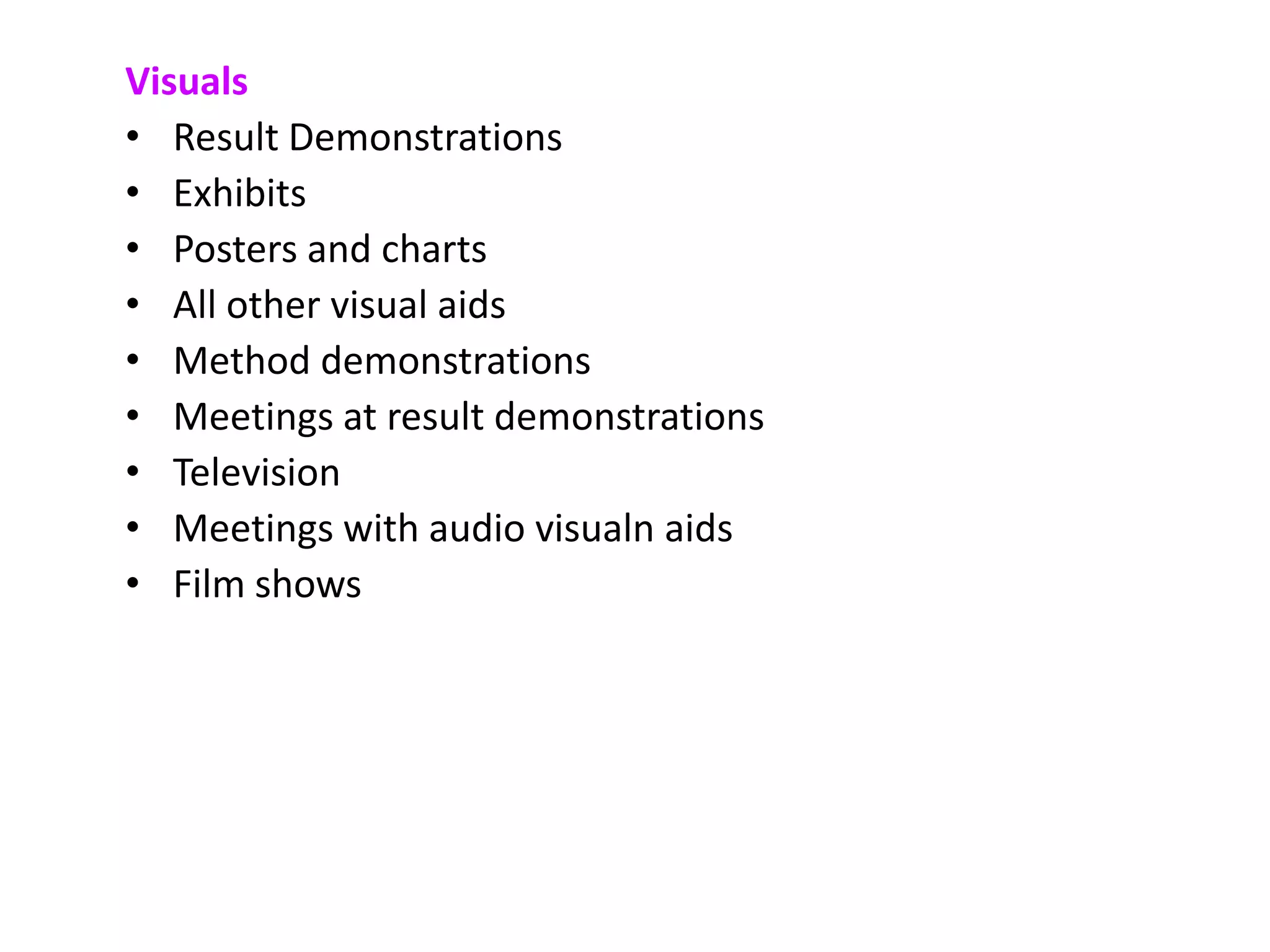 Extension teaching methods | PPTX