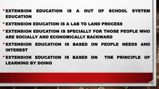 EXTENSION TEACHING PROCESS AND STEPS OF EXTENSION EDUCATIONpptx | PPT