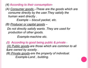 GOODS & TYPE OF GOODS | PPTX | Business | Business and Finance