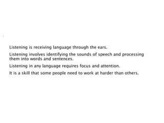 The Teaching of Extensive Listening Skill | PPTX