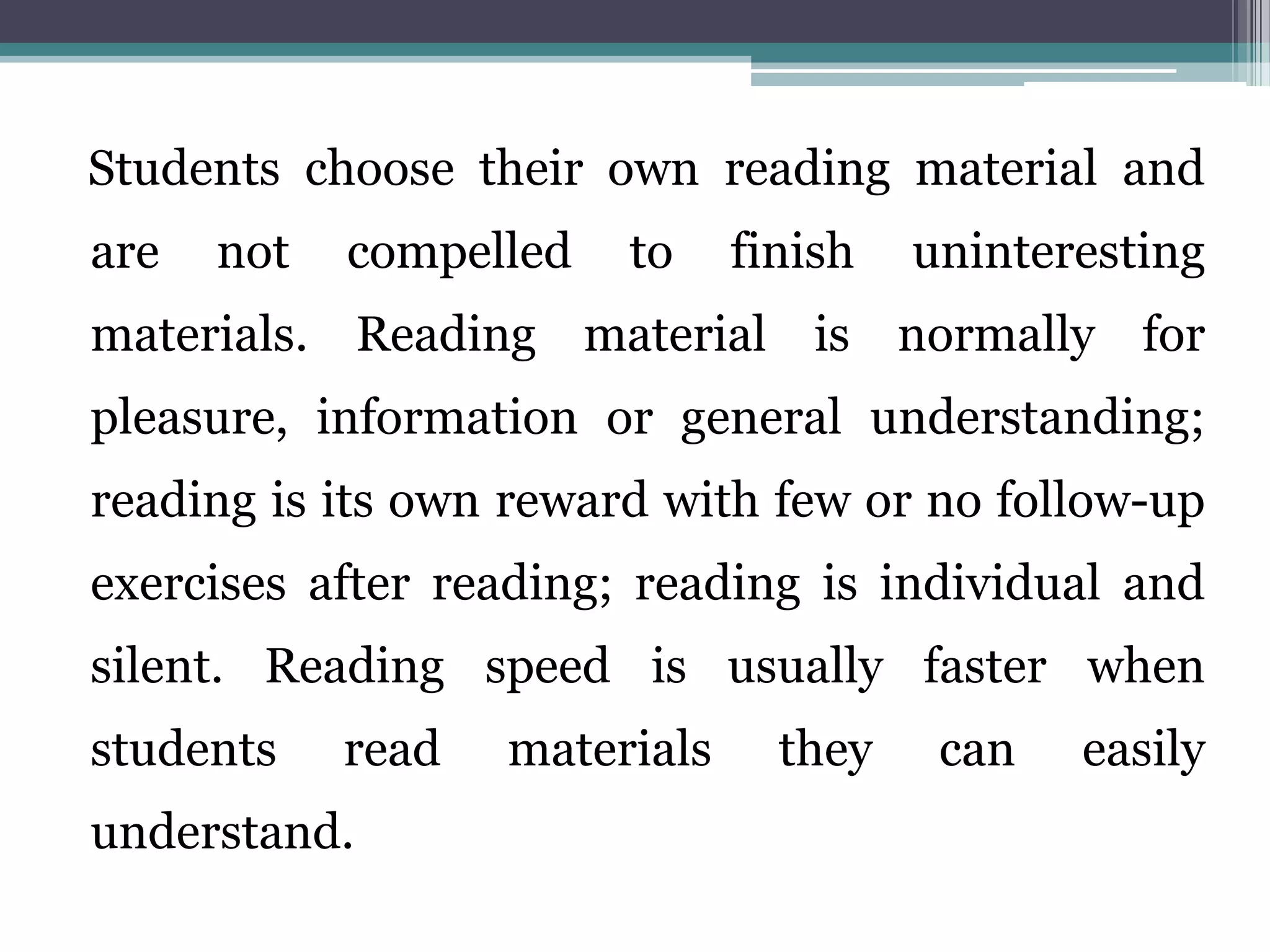 Extensive reading | PPT