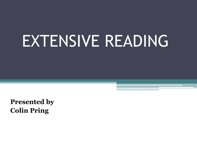 Extensive reading | PPT