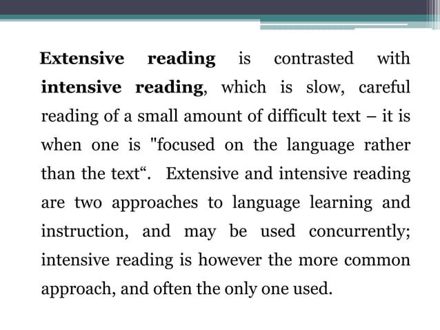 Extensive reading | PPT