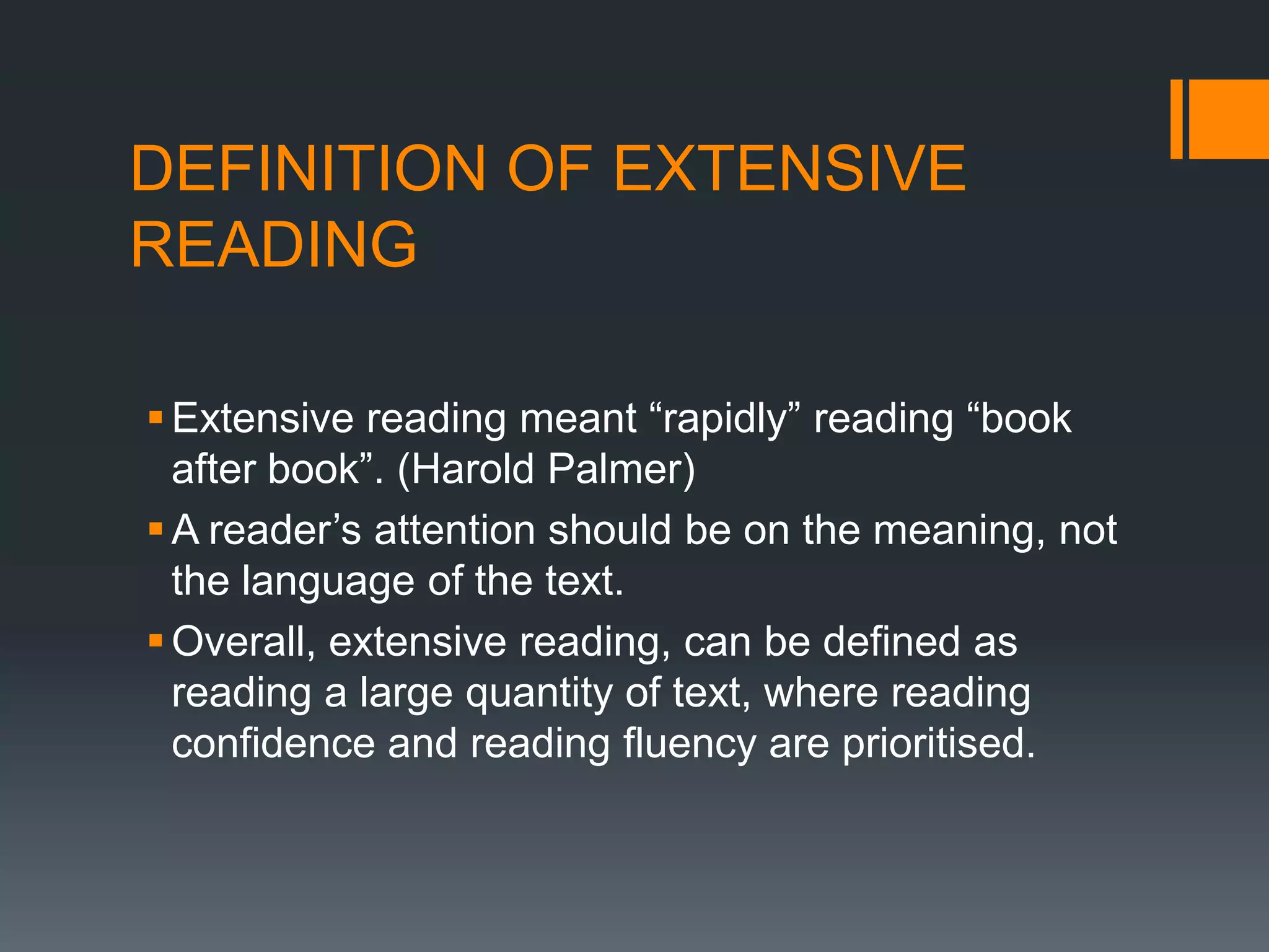 Extensive reading | PPTX
