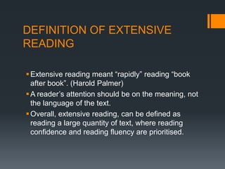 Extensive reading | PPTX