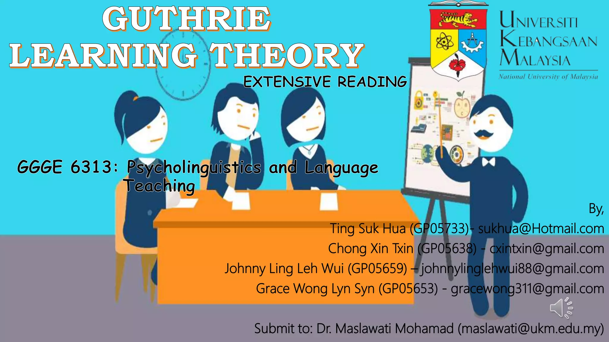 Extensive reading guthrie learning theory by ting suk hua (gp05733 ...