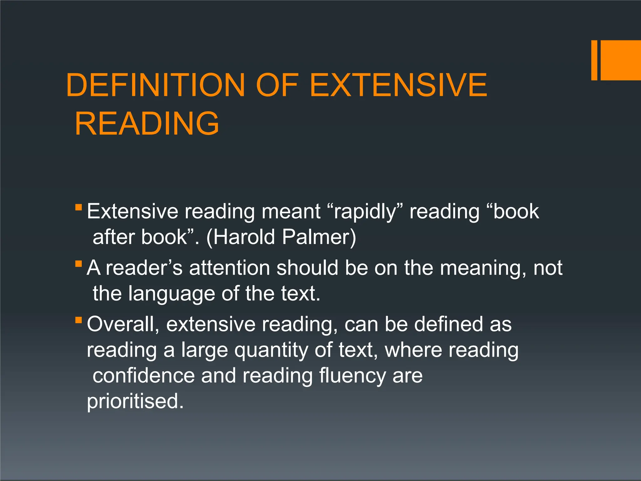 extensive reading for academic reading.. | PPTX