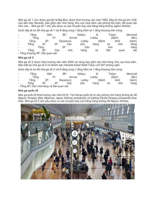 Review cực chi tiết về sân bay Haneda - Tokyo (Haneda International Airport - HND) | PDF