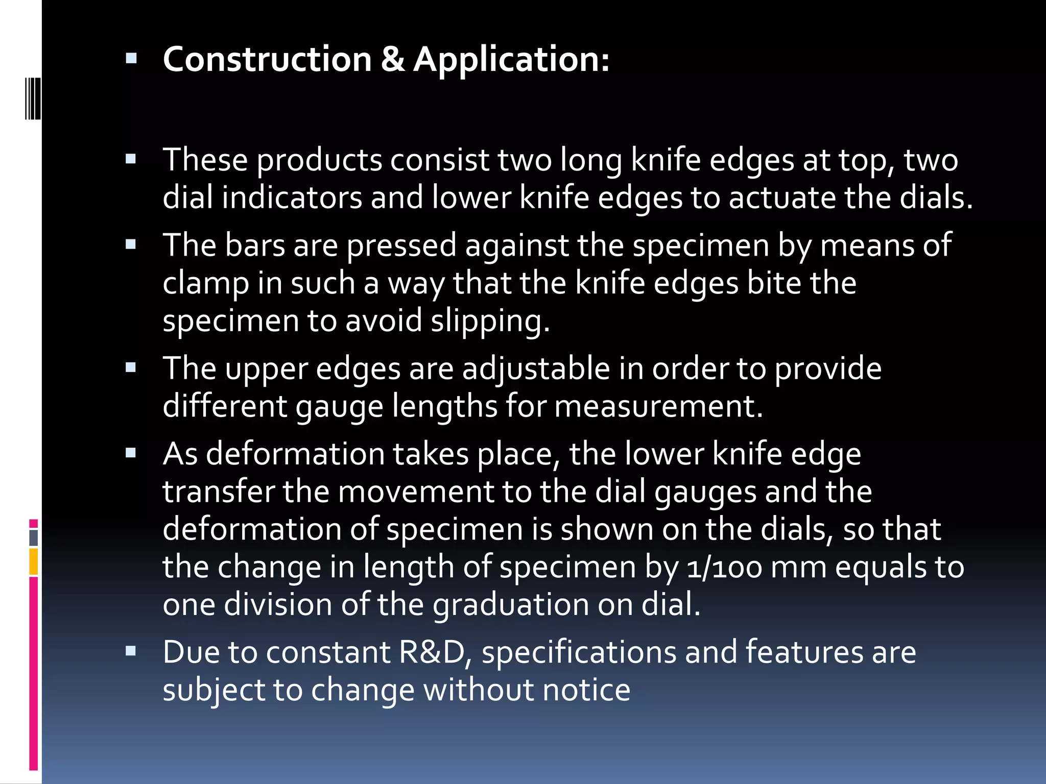 Extensometer for utm machine and muffle furnace | PPTX