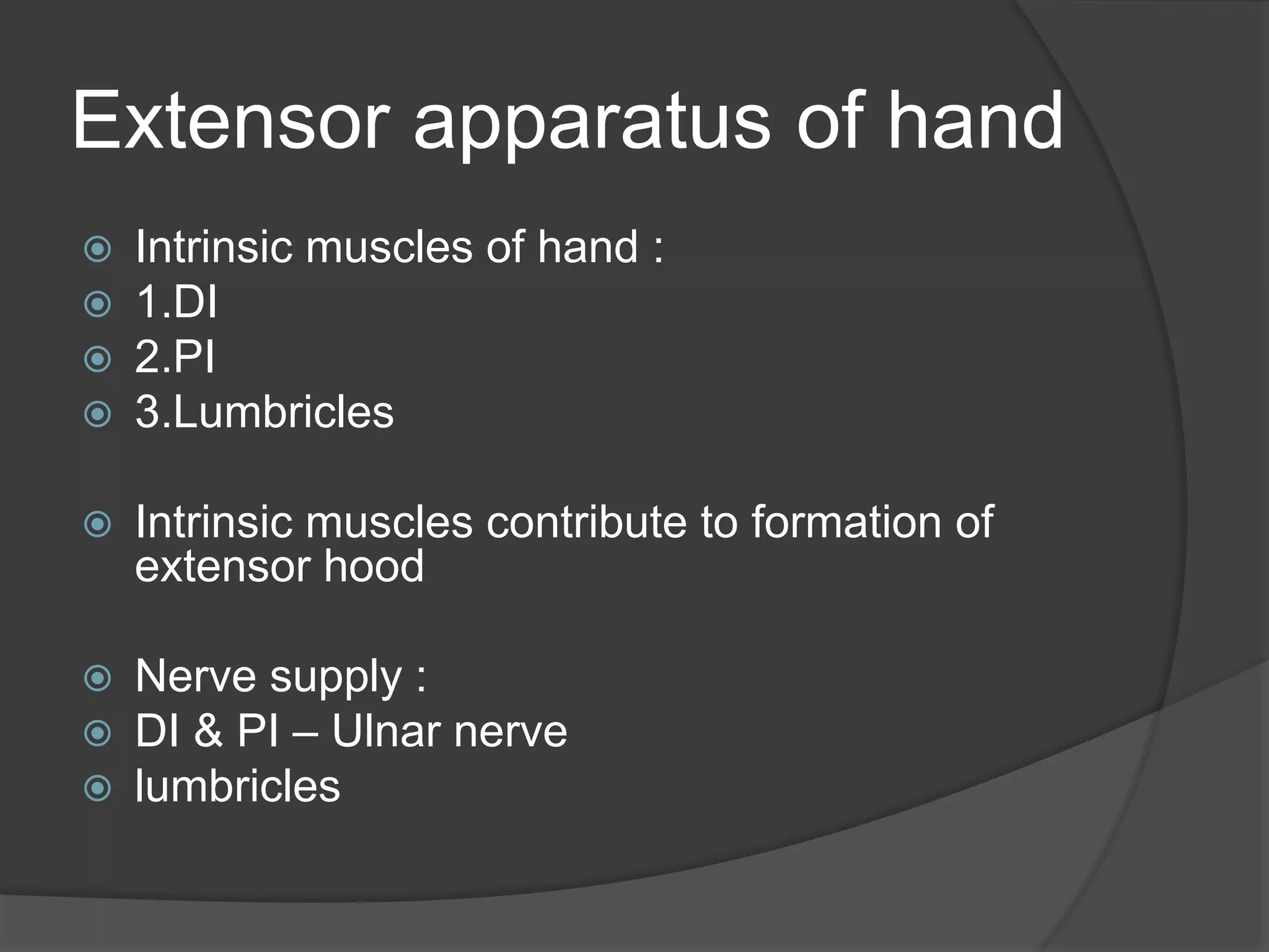 Extensor apparatus of hand injuries | PPTX | Death, Injury, or Military ...