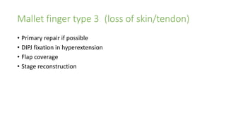 Extensor tendon injury | PPTX