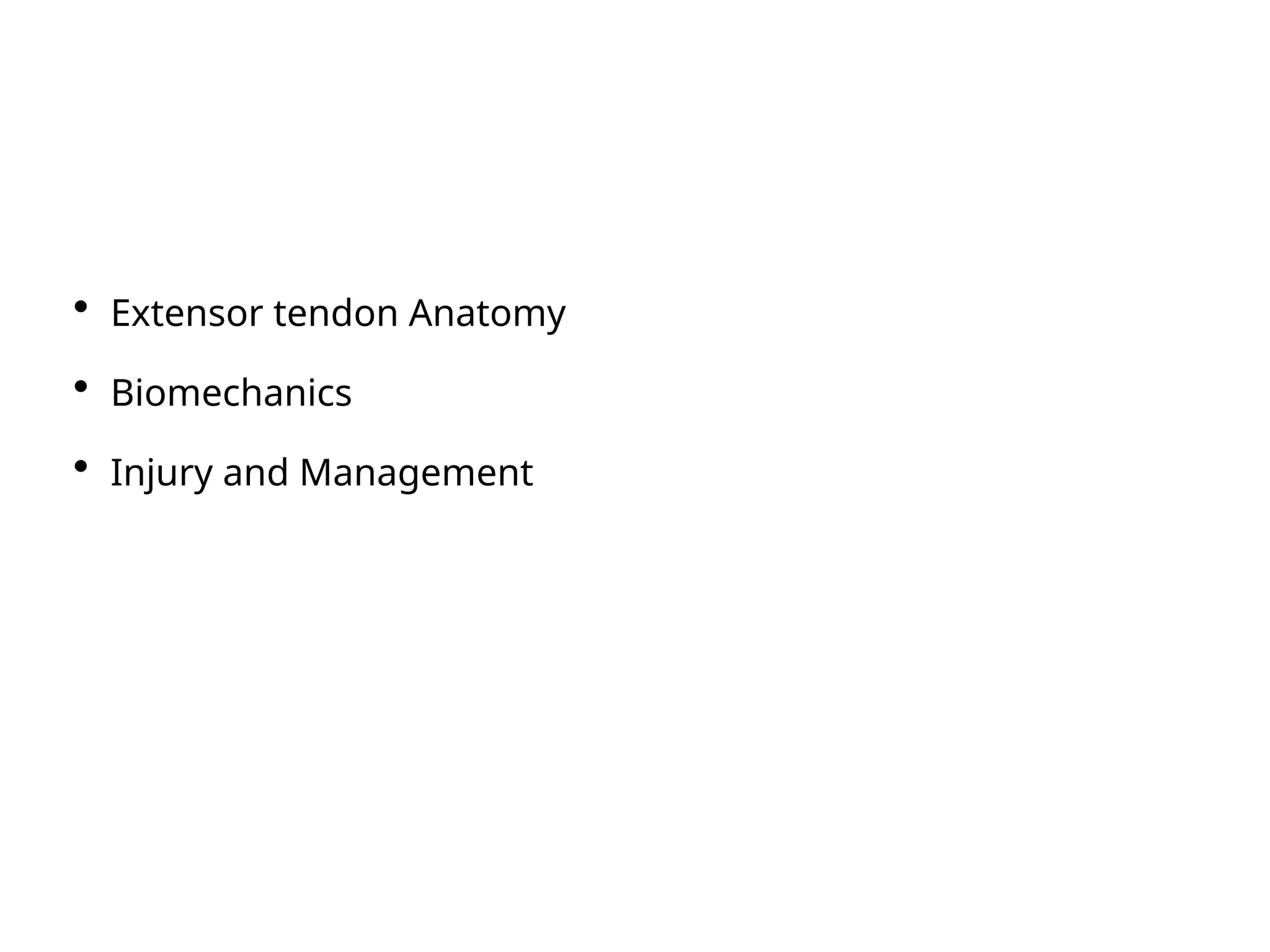 Extensor tendon anatomy, injury and its mangement pptx | PPTX