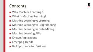 Machine Learning -- The Artificial Intelligence Revolution | PPT