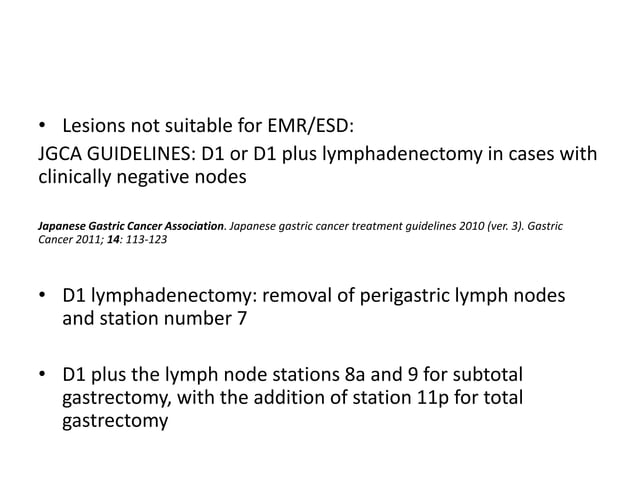 Extent of lymphadenectomy in carcinoma of stomach | PPTX
