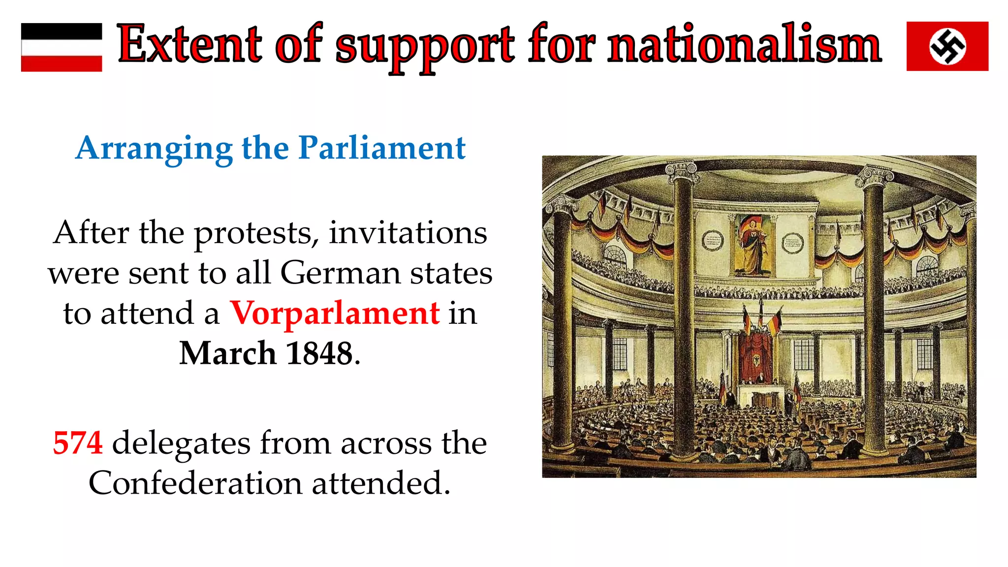 Extent of support for German nationalism frankfurt parliament | PPTX ...