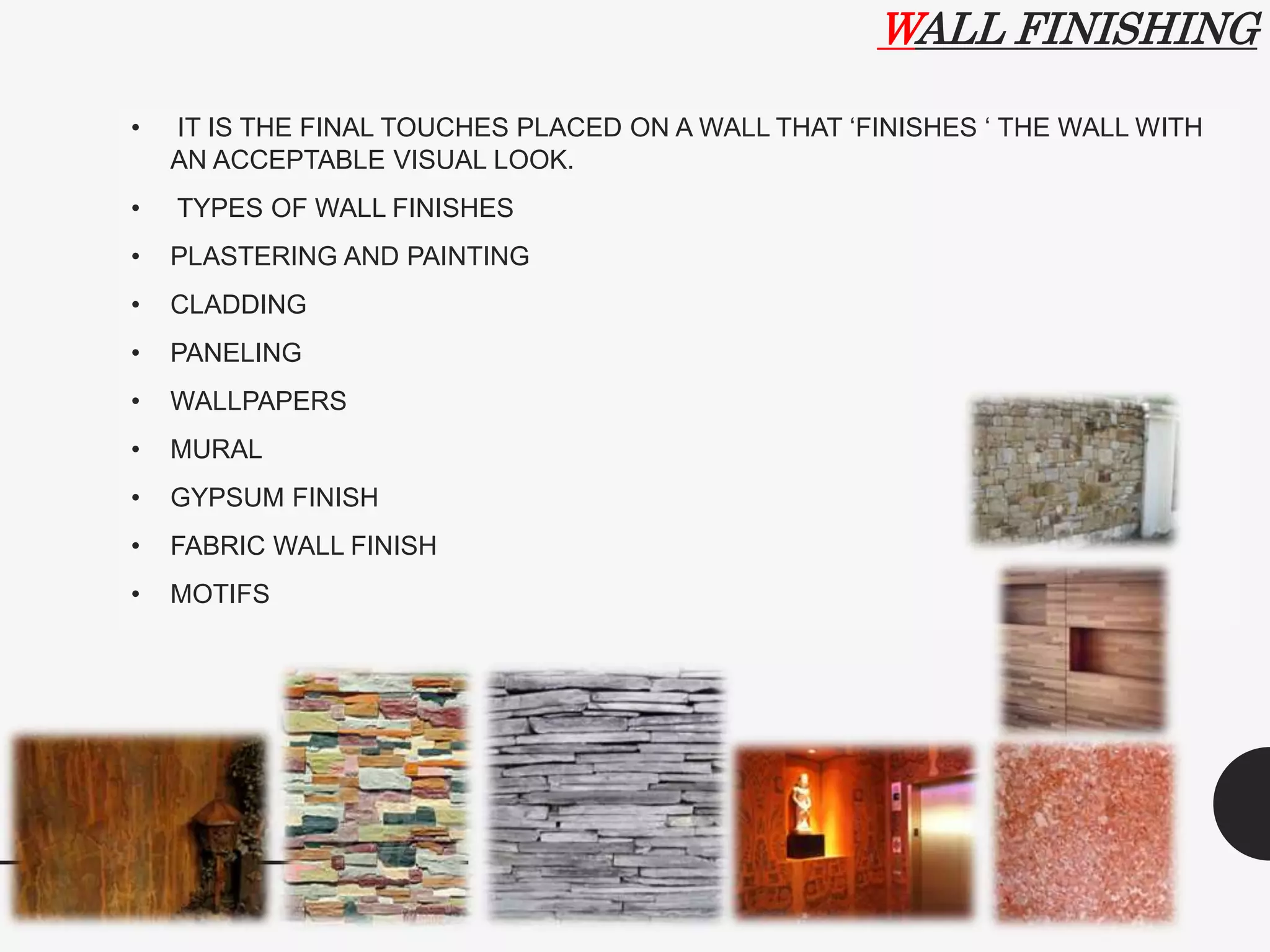 Exterior and interior Finishes- Building Construction | PPTX