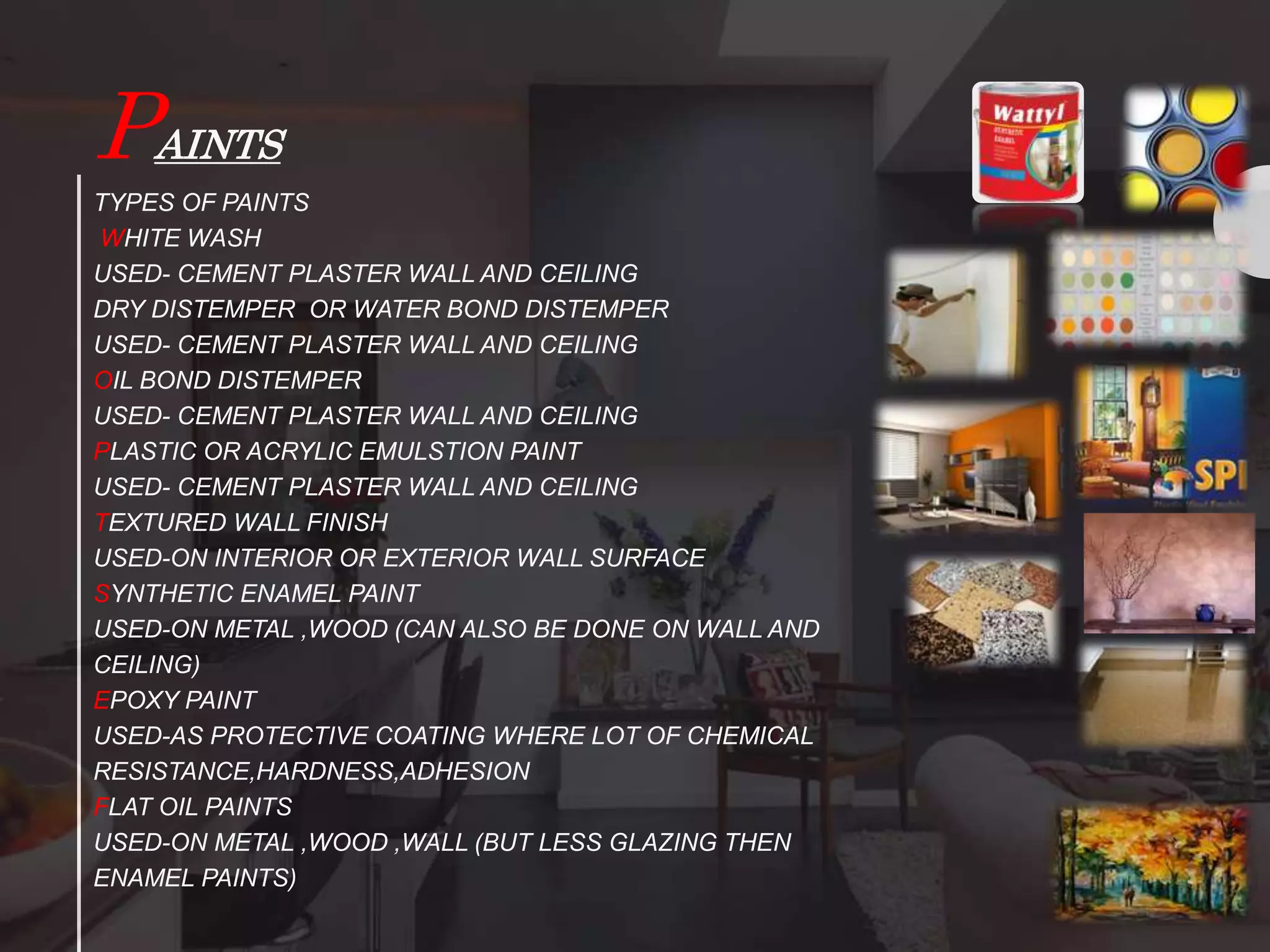 Exterior and interior Finishes- Building Construction | PPTX