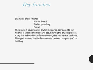 Exterior and interior Finishes- Building Construction | PPTX