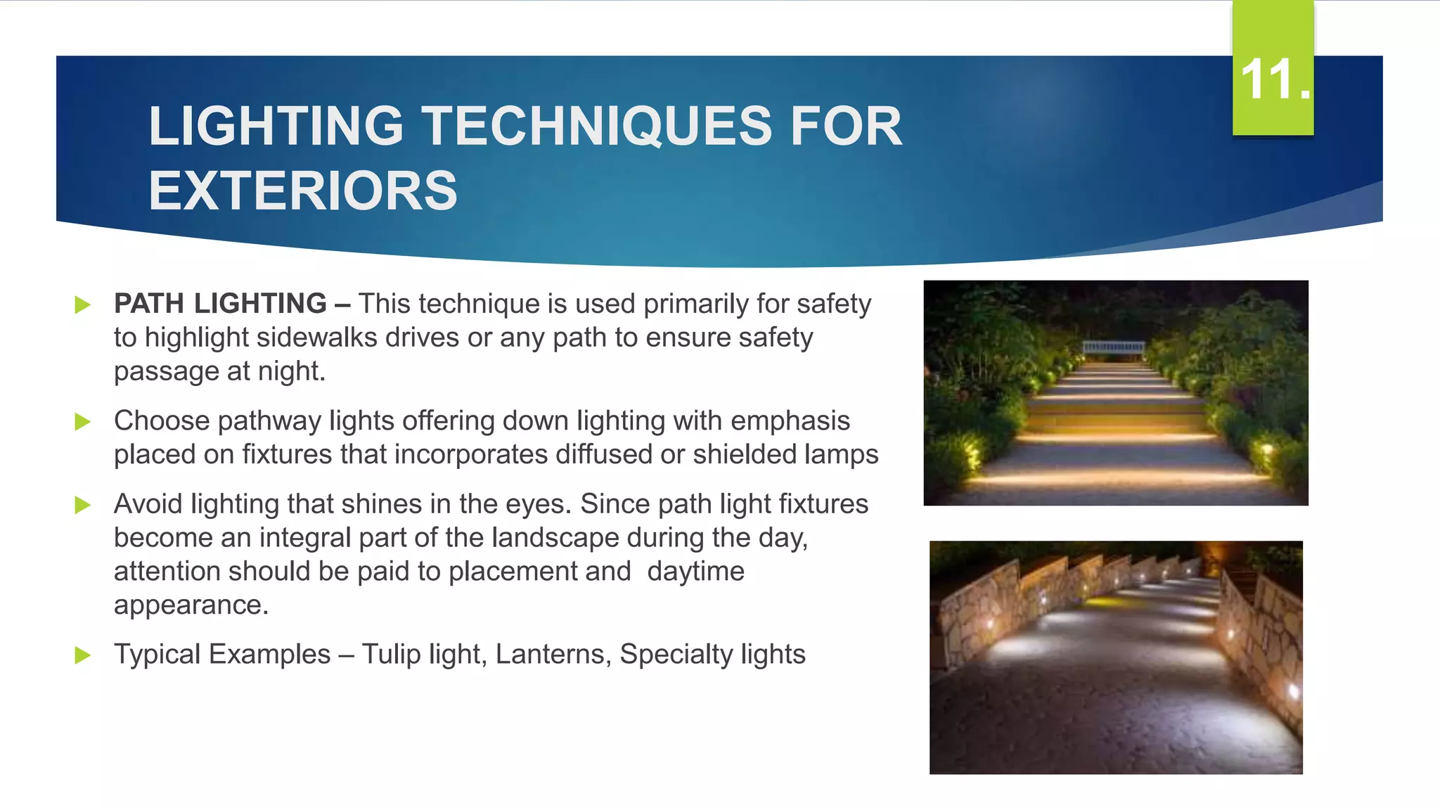 Exterior lighting & Its Types, Purpose & Techniques | PPTX