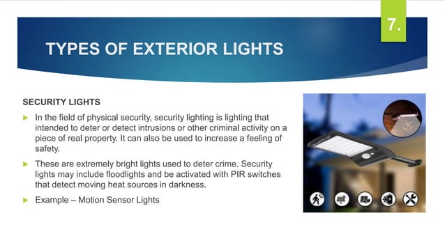 Exterior lighting & Its Types, Purpose & Techniques | PPTX