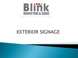 Exterior signage | PPT