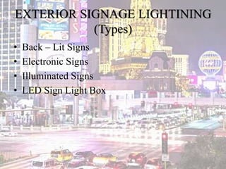 Exterior signage lighting | PPTX