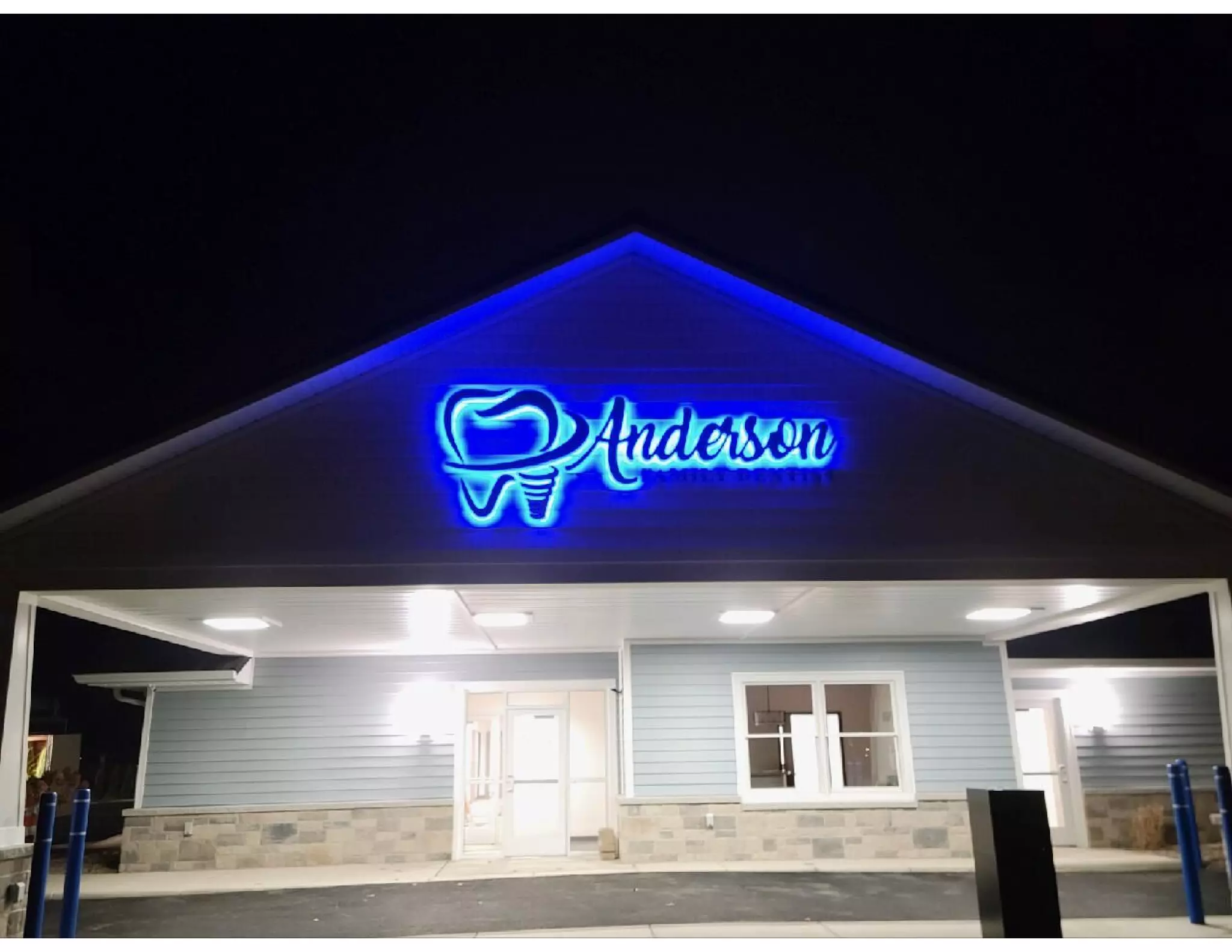 Exterior view at night Anderson Family Dentist Findlay OH.pdf
